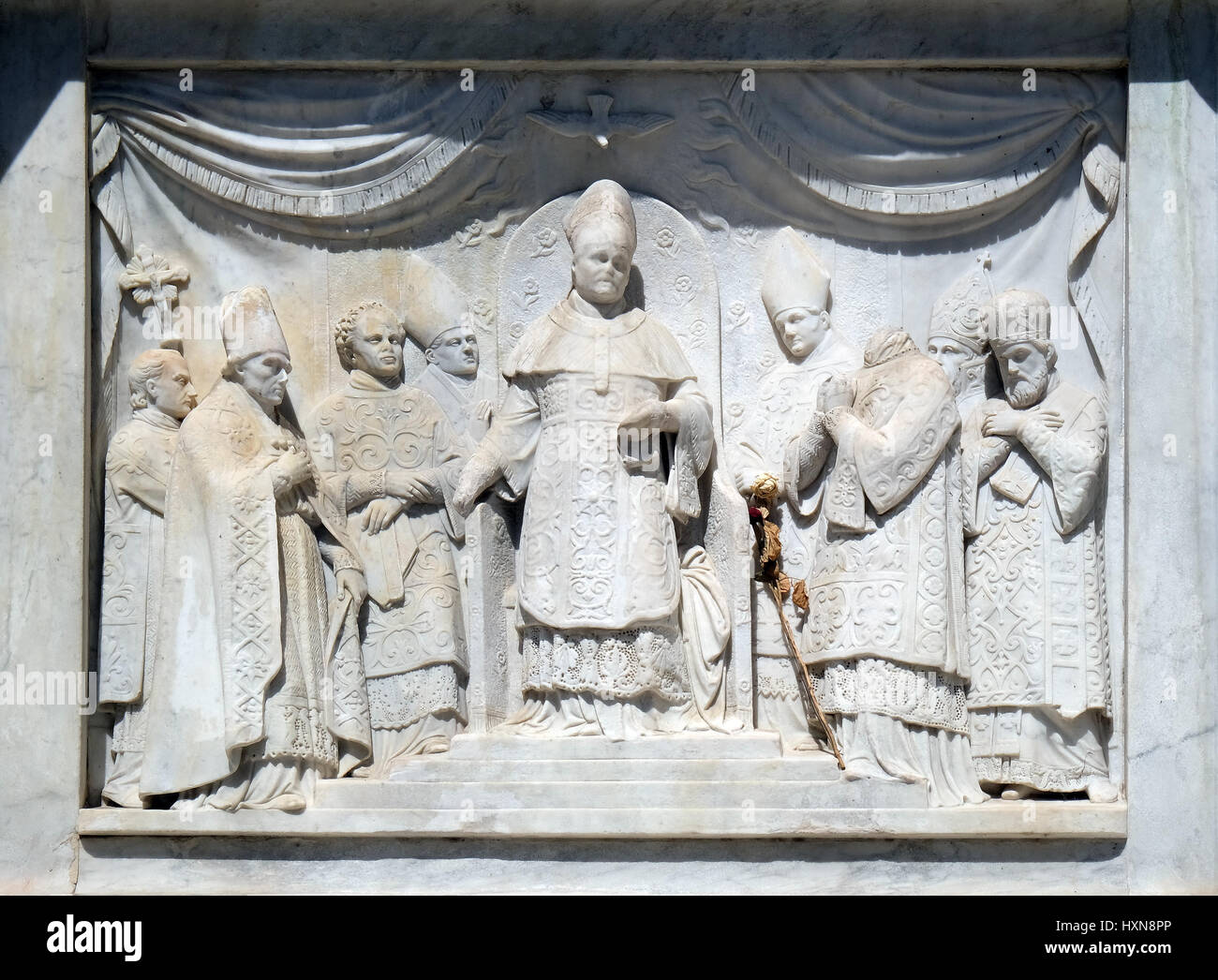 Pius IX proclaiming the Dogma of the Immaculate Conception, Column of ...