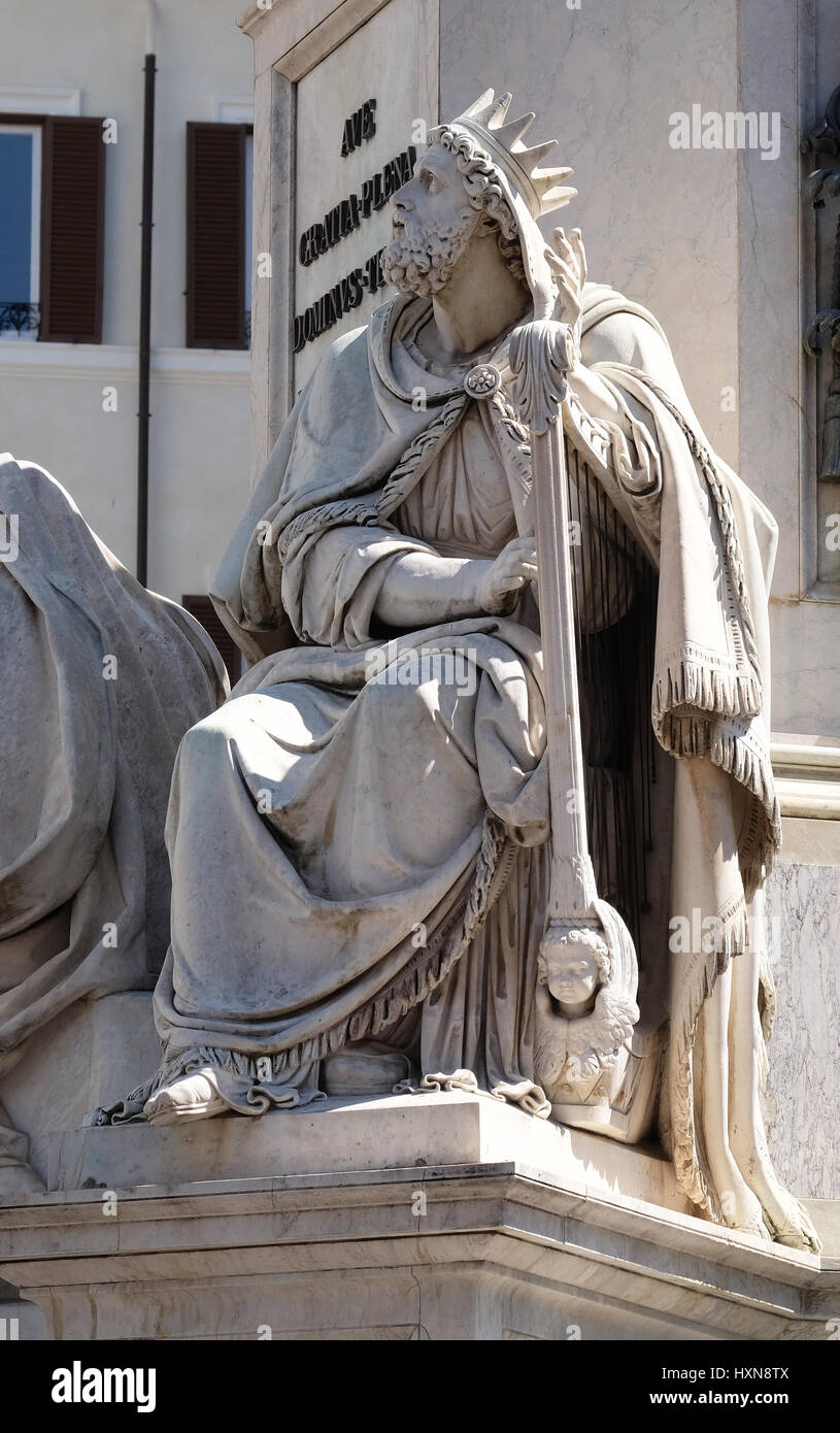 King David by Tadolini on the Column of the Immaculate Conception on ...