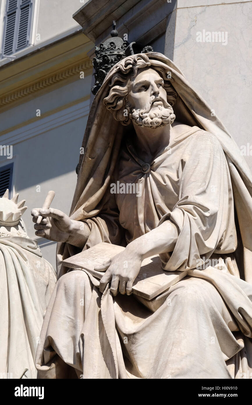 Prophet Isaiah by Revelli on the Column of the Immaculate Conception on Piazza Mignanelli in ...