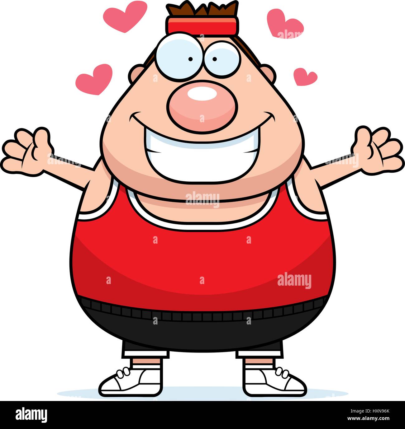 Cartoon illustration man hug hi-res stock photography and images - Alamy