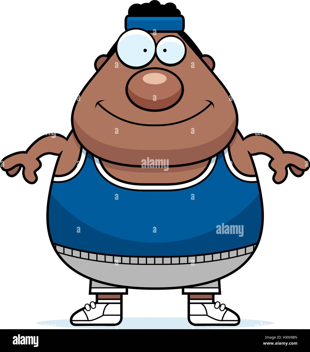 A cartoon illustration of an exercising man smiling Stock Vector Image ...