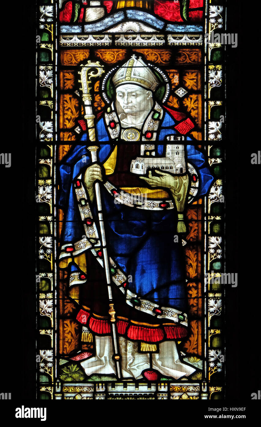 Saint Columbanus on the stained glass of All Saints' Anglican Church ...