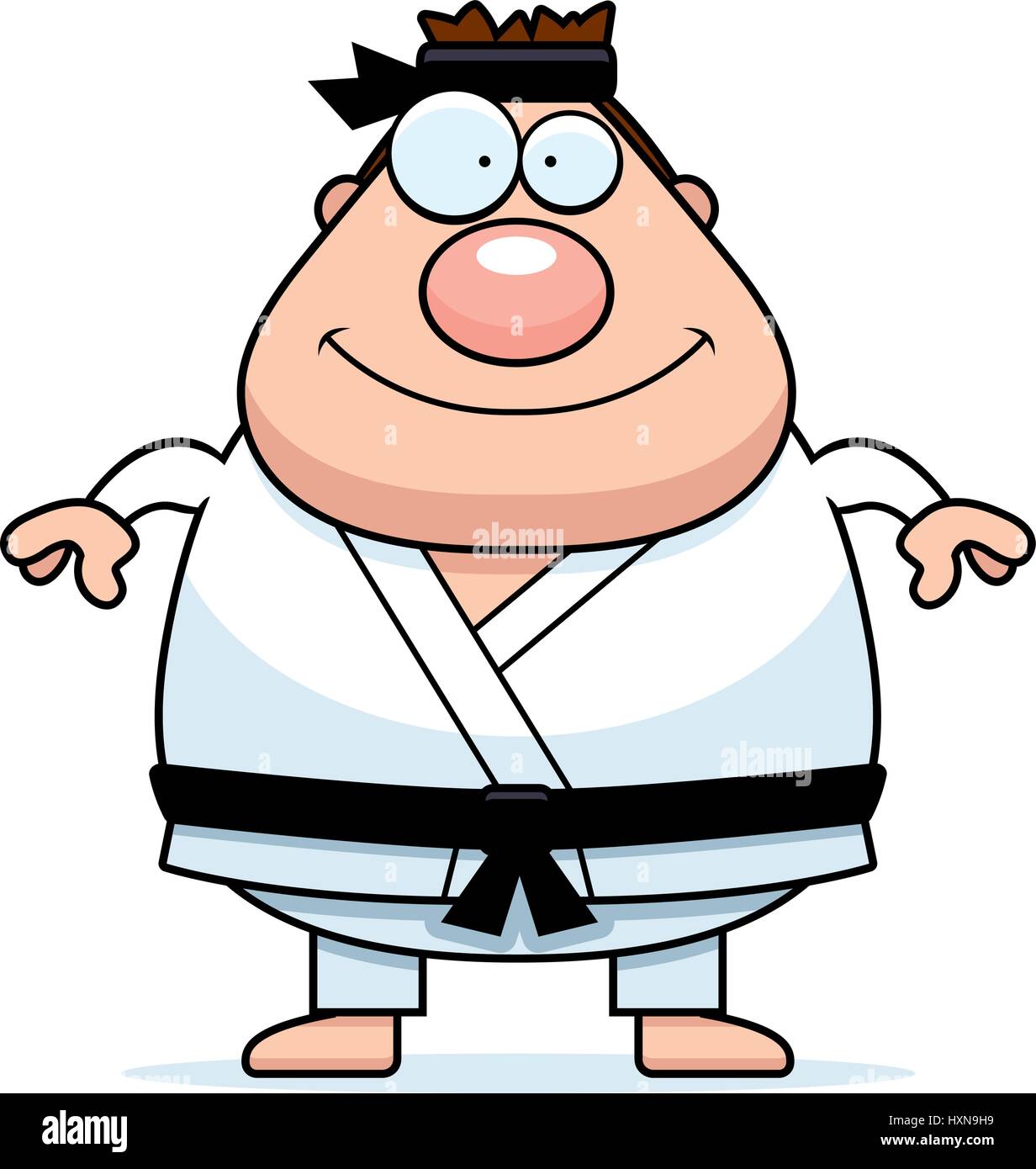 A cartoon illustration of a karate man smiling Stock Vector Image & Art ...