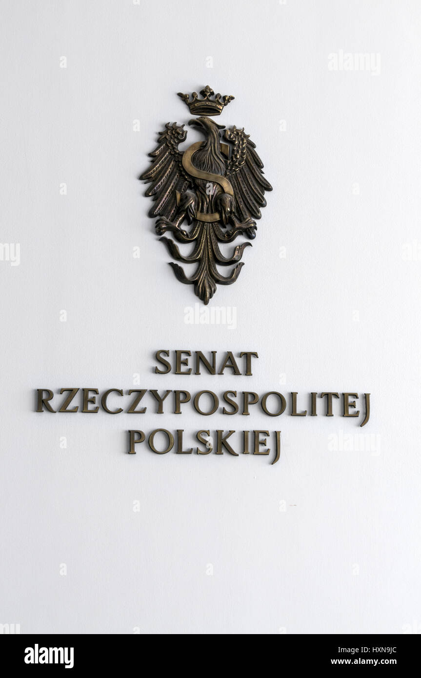 Polish senat wall crest hi-res stock photography and images - Alamy