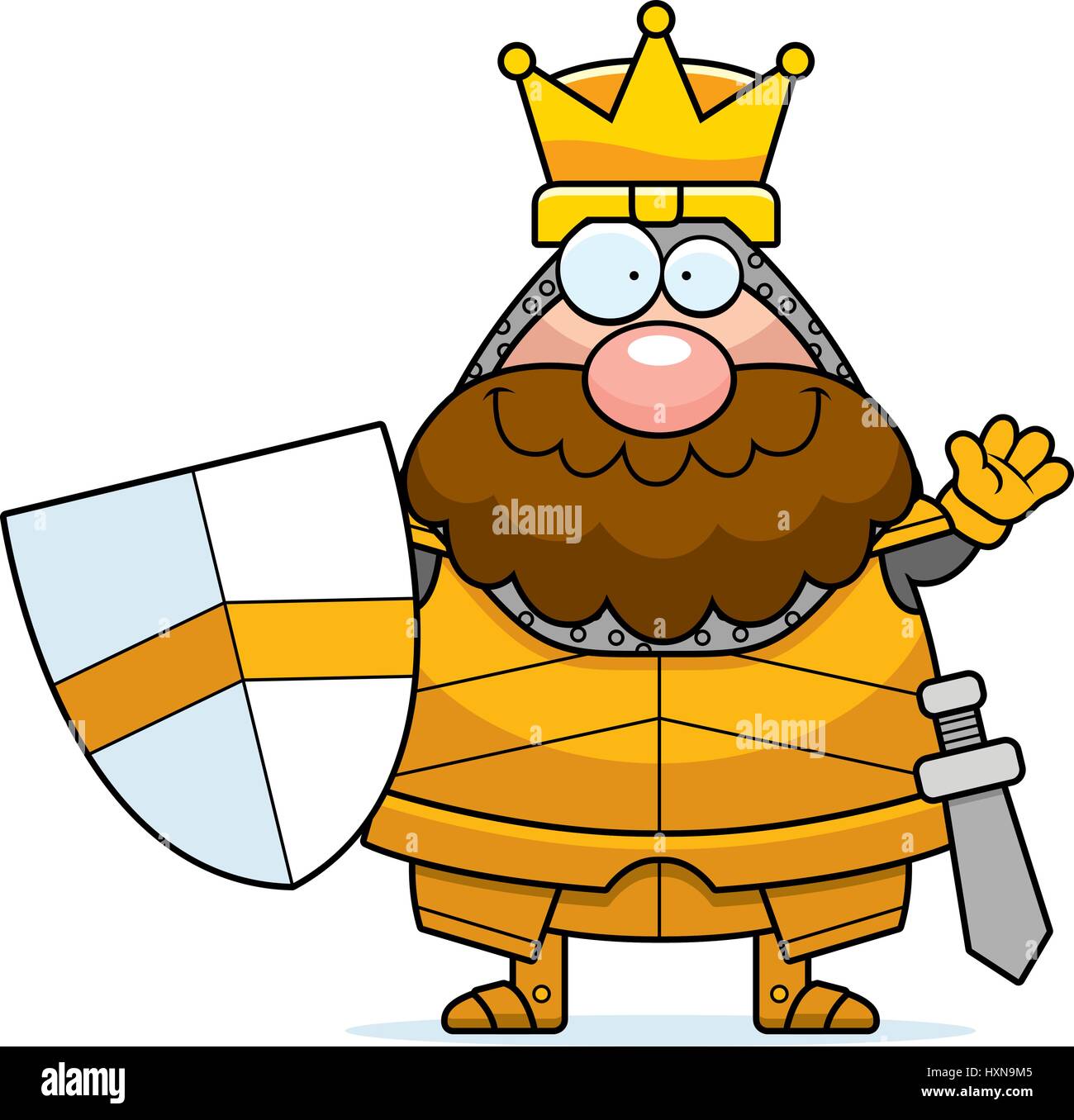 King waving at people cartoon hi-res stock photography and images - Alamy