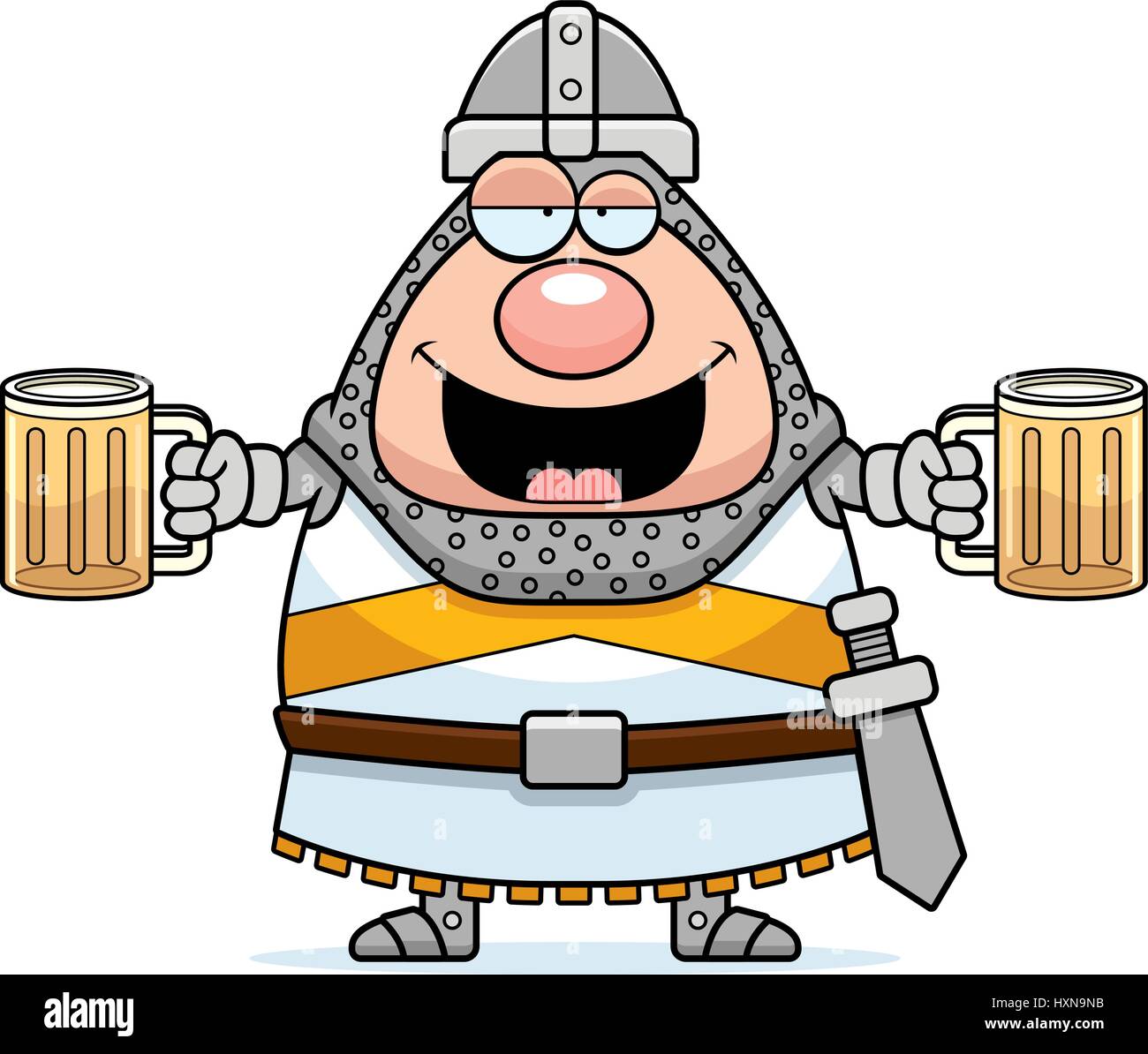 A cartoon illustration of a knight looking drunk Stock Vector Image ...