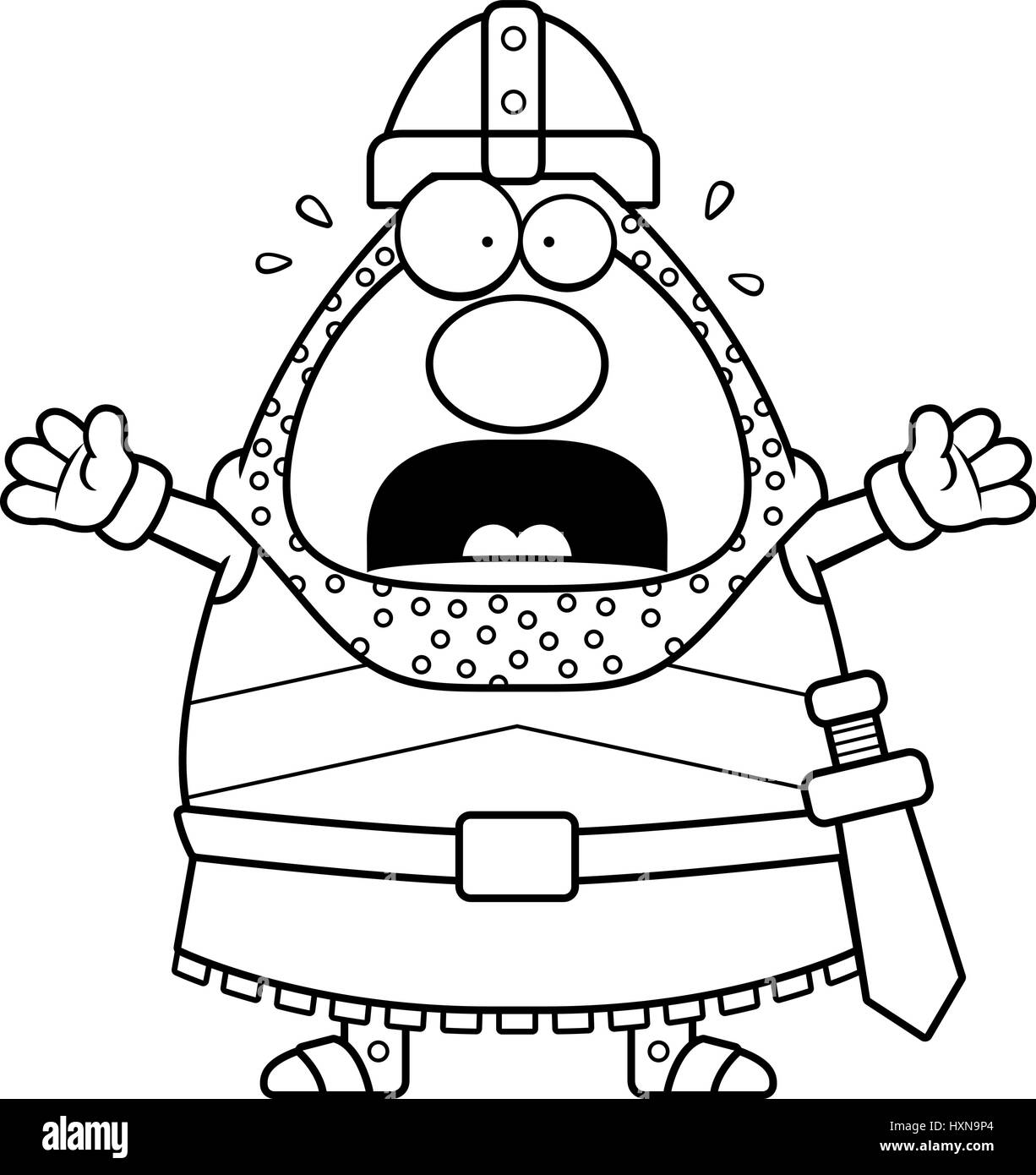 A cartoon illustration of a knight looking scared Stock Vector Image ...