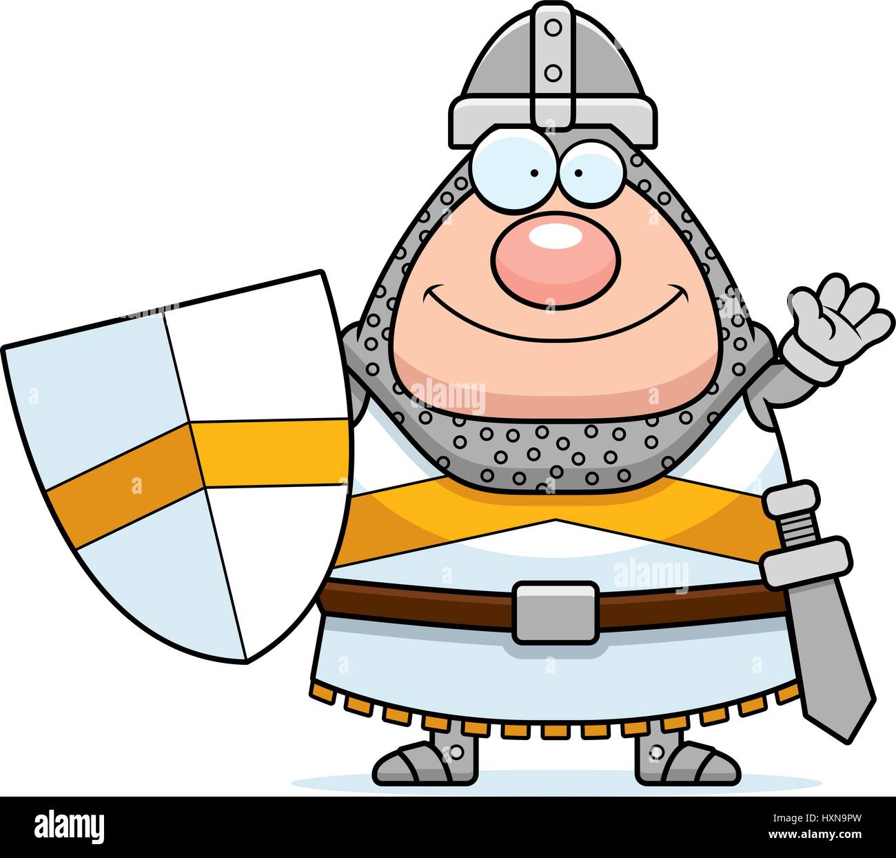 A cartoon illustration of a knight waving Stock Vector Image & Art - Alamy