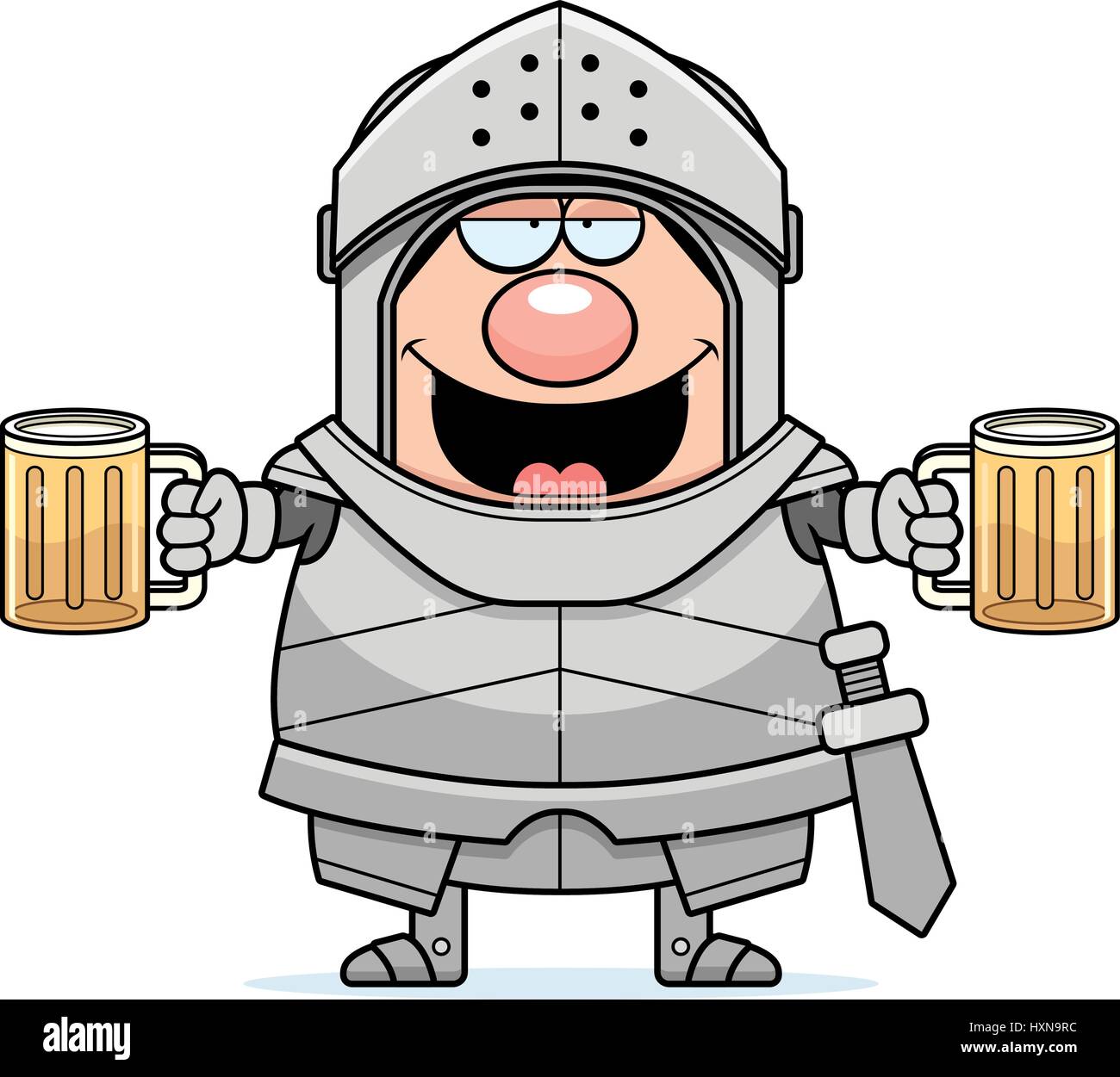 A cartoon illustration of a knight looking drunk Stock Vector Image ...