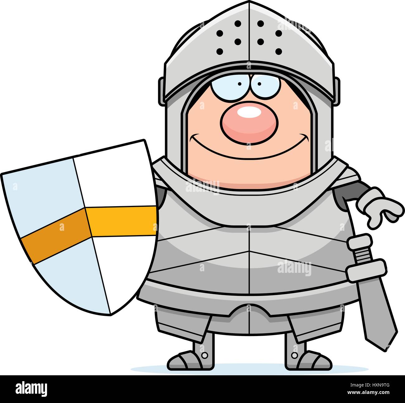 A cartoon illustration of a knight smiling Stock Vector Image & Art - Alamy