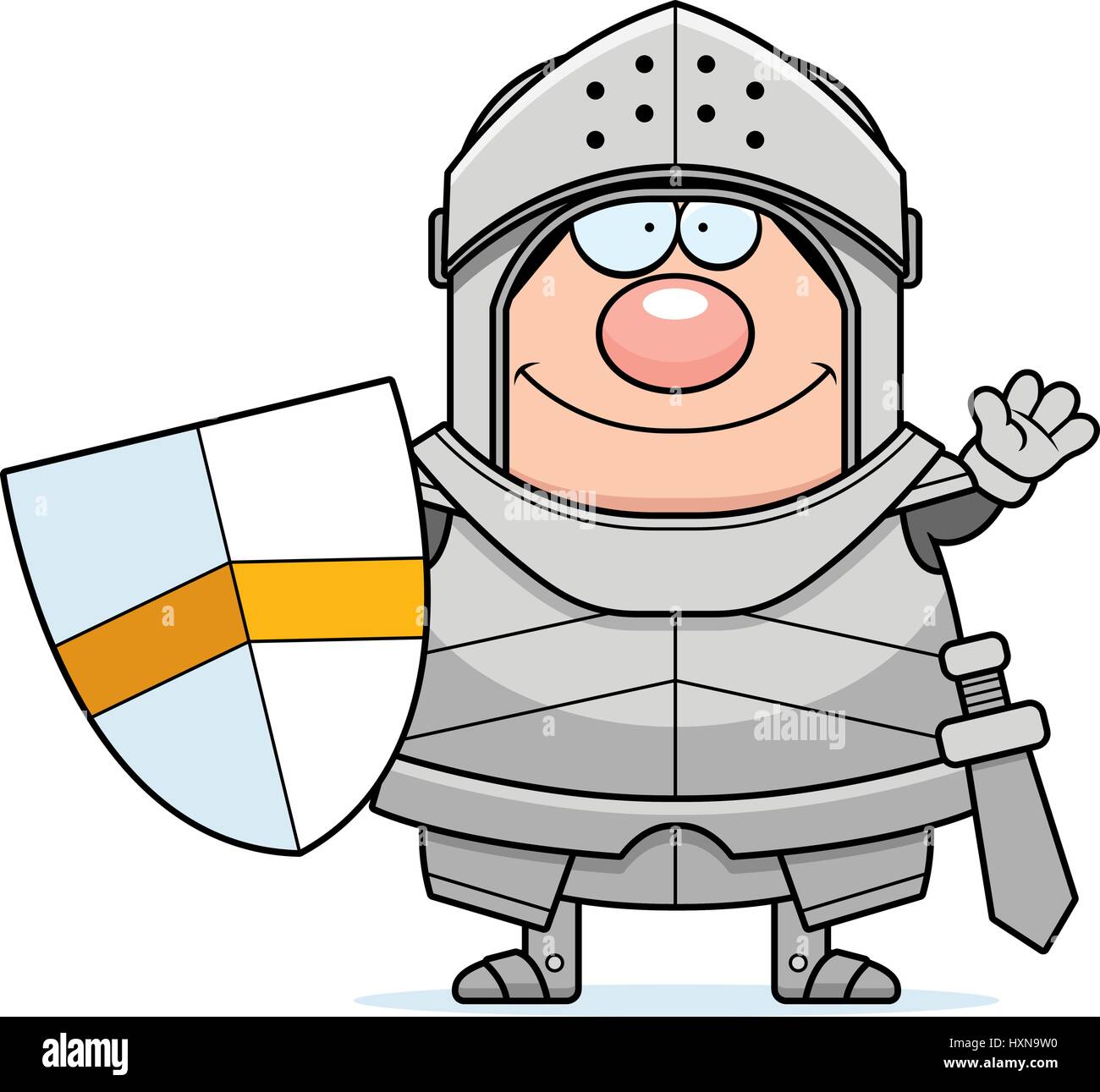 A cartoon illustration of a knight waving Stock Vector Image & Art - Alamy