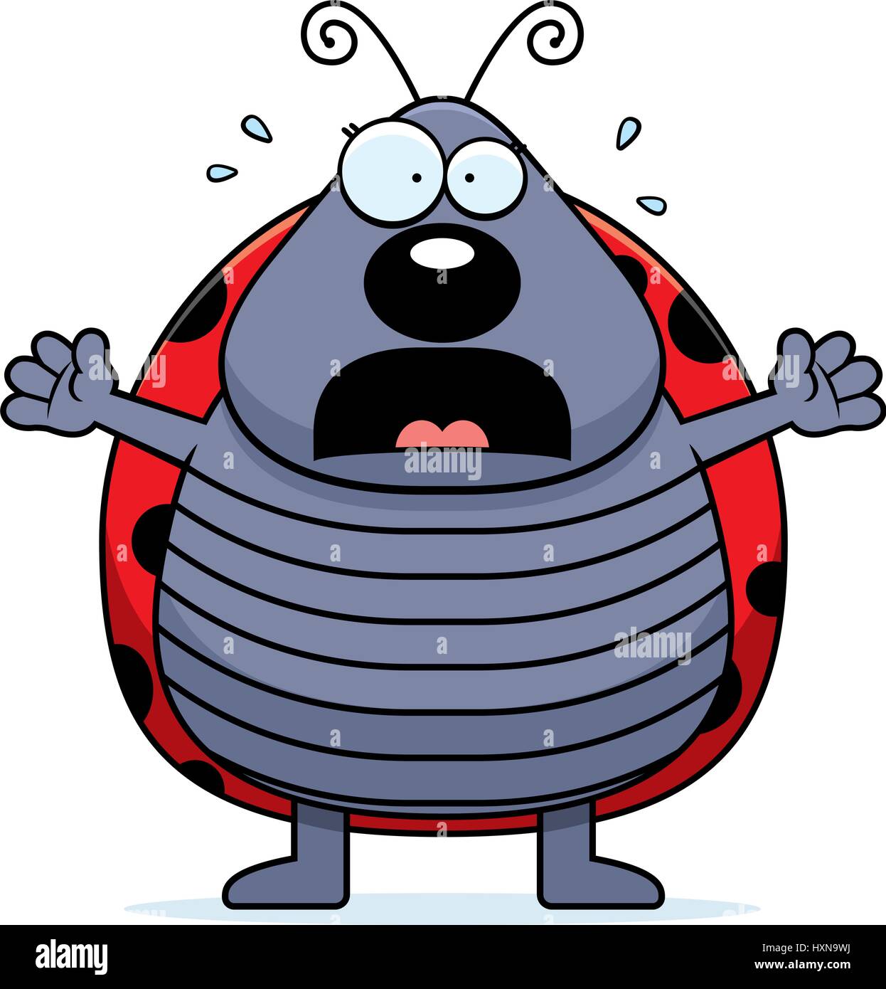 A cartoon illustration of a ladybug panicking Stock Vector Image & Art ...
