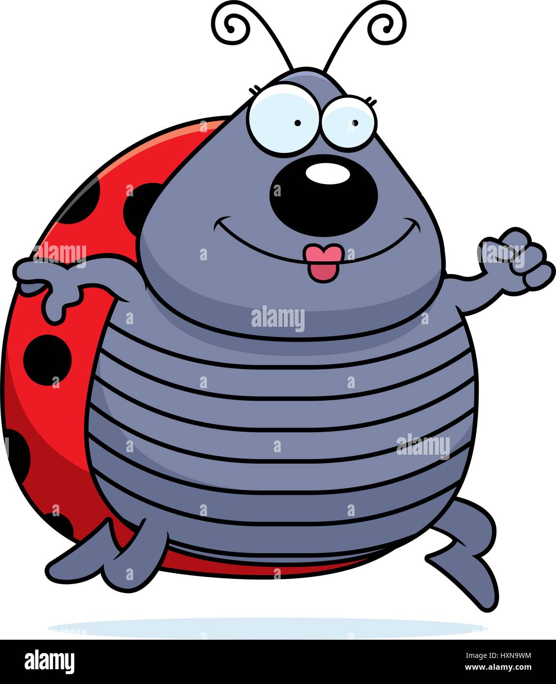 A happy cartoon ladybug running and smiling Stock Vector Image & Art ...