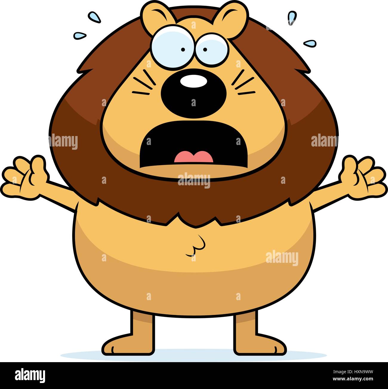 A cartoon illustration of a lion panicking Stock Vector Image & Art - Alamy