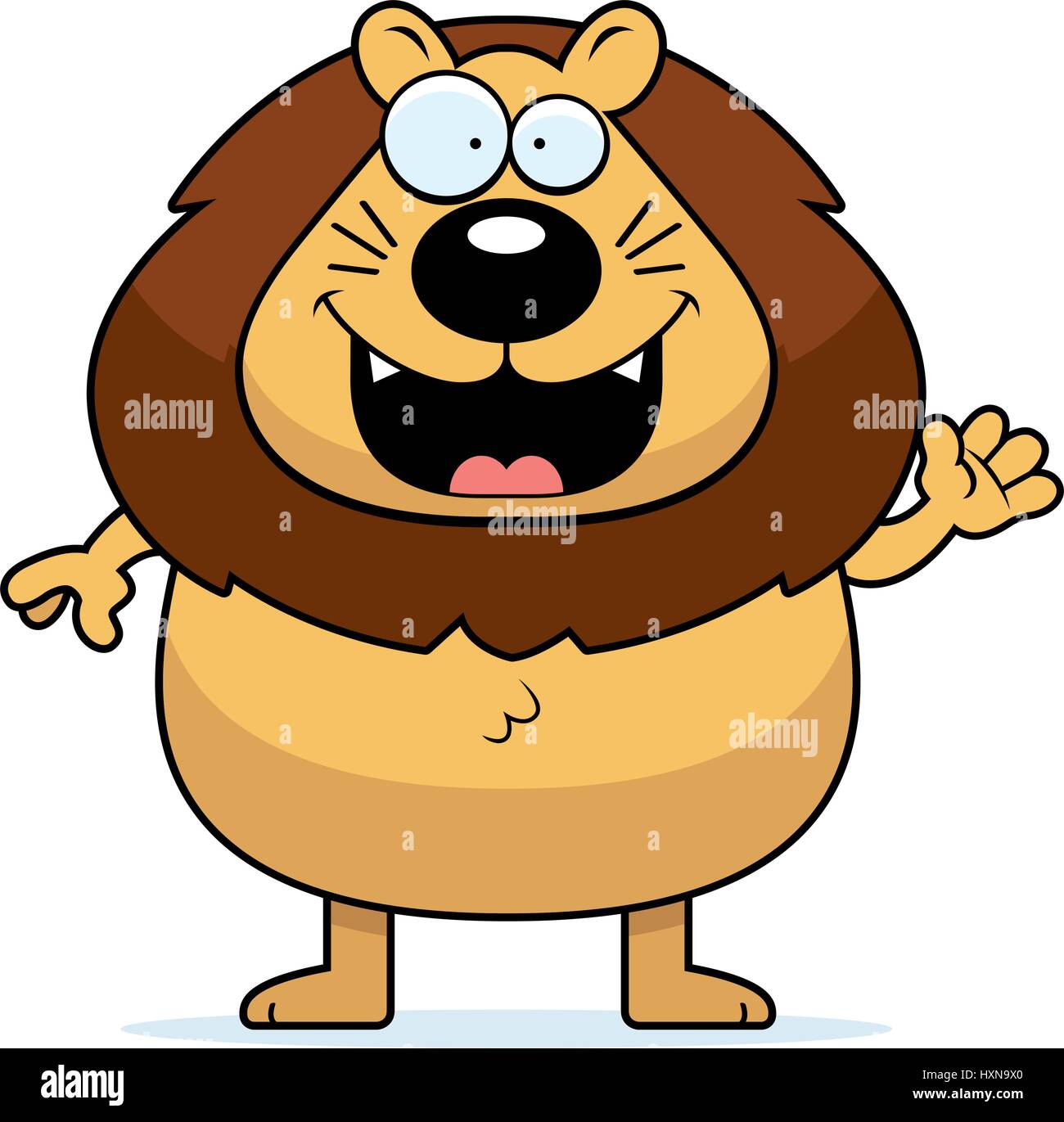 Smiling cartoon lion vector graphic Stock Vector Images - Alamy