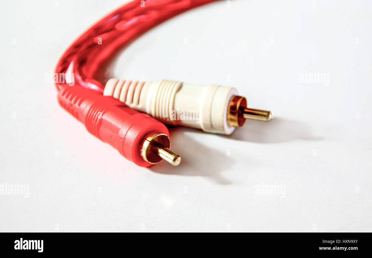audio jack and video jack for tv, sound, media Stock Photo - Alamy