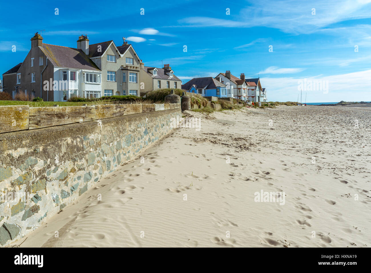 Seafront view at Rhosneigr, Anglesey Stock Photo - Alamy