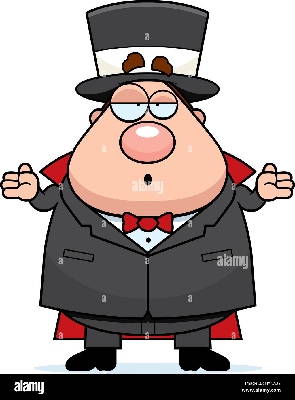 A cartoon illustration of a magician looking confused Stock Vector ...