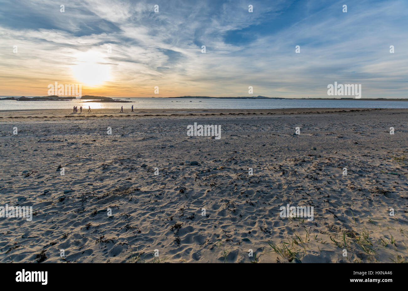 Sunset at Rhosneigr, Anglesey Stock Photo - Alamy