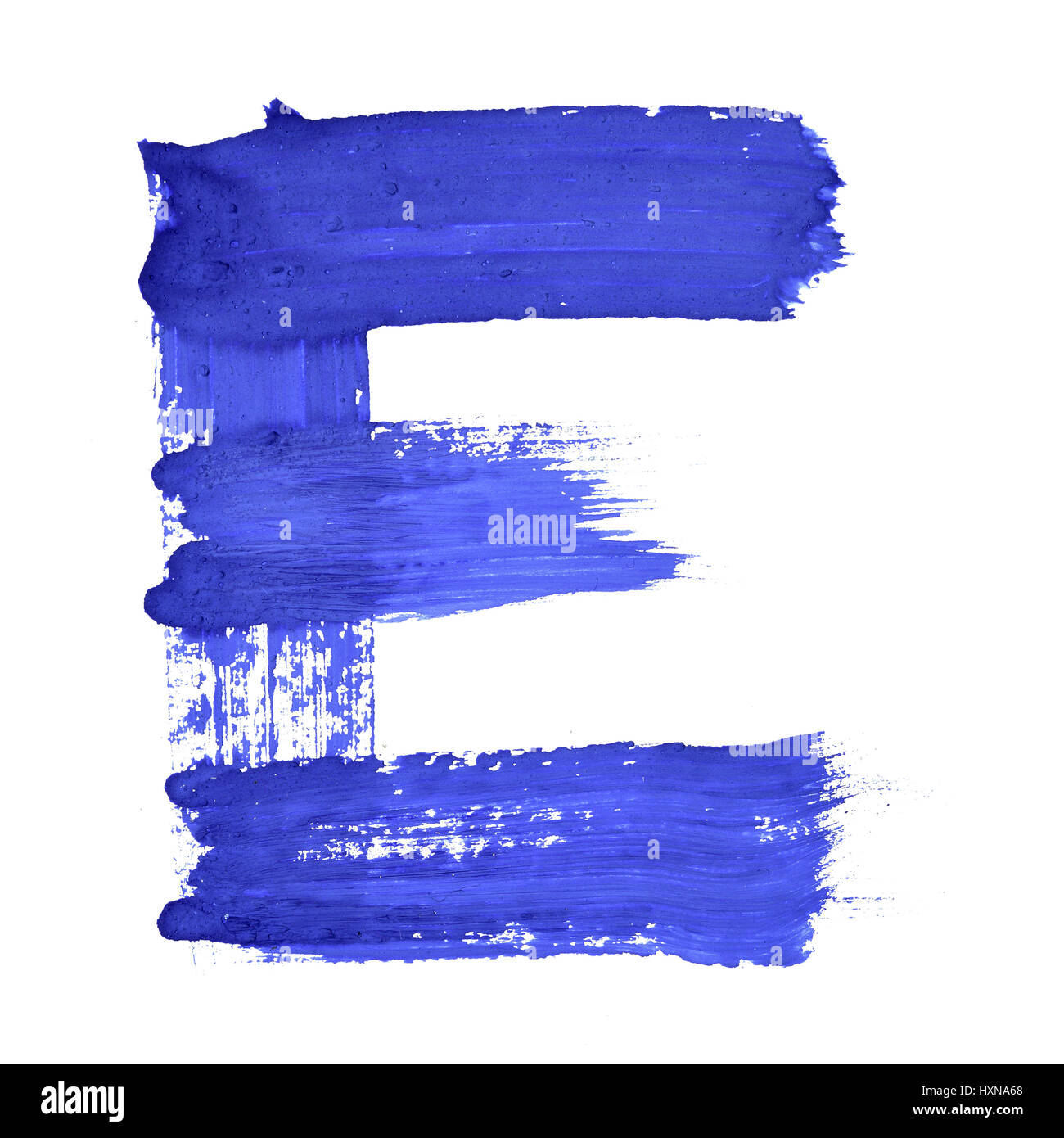 E - Blue handwritten letters over white background Stock Photo - Alamy