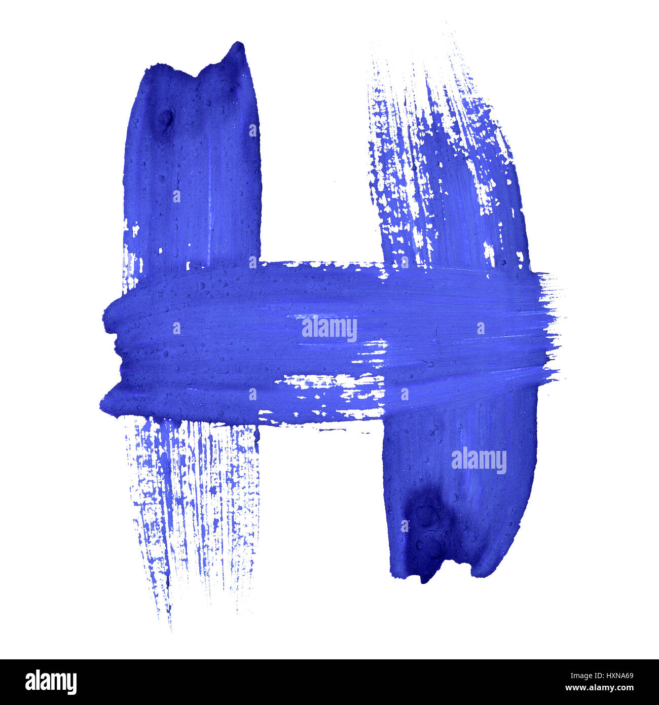 H - Blue handwritten letters over white background Stock Photo - Alamy