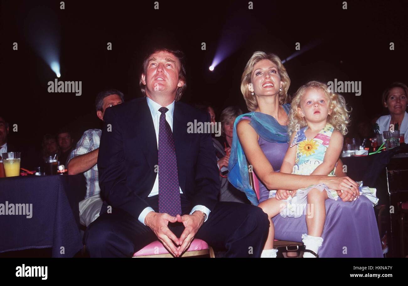 Donald, Marla, and Tiffany Trump at Donald Trump's 50th birthday party ...
