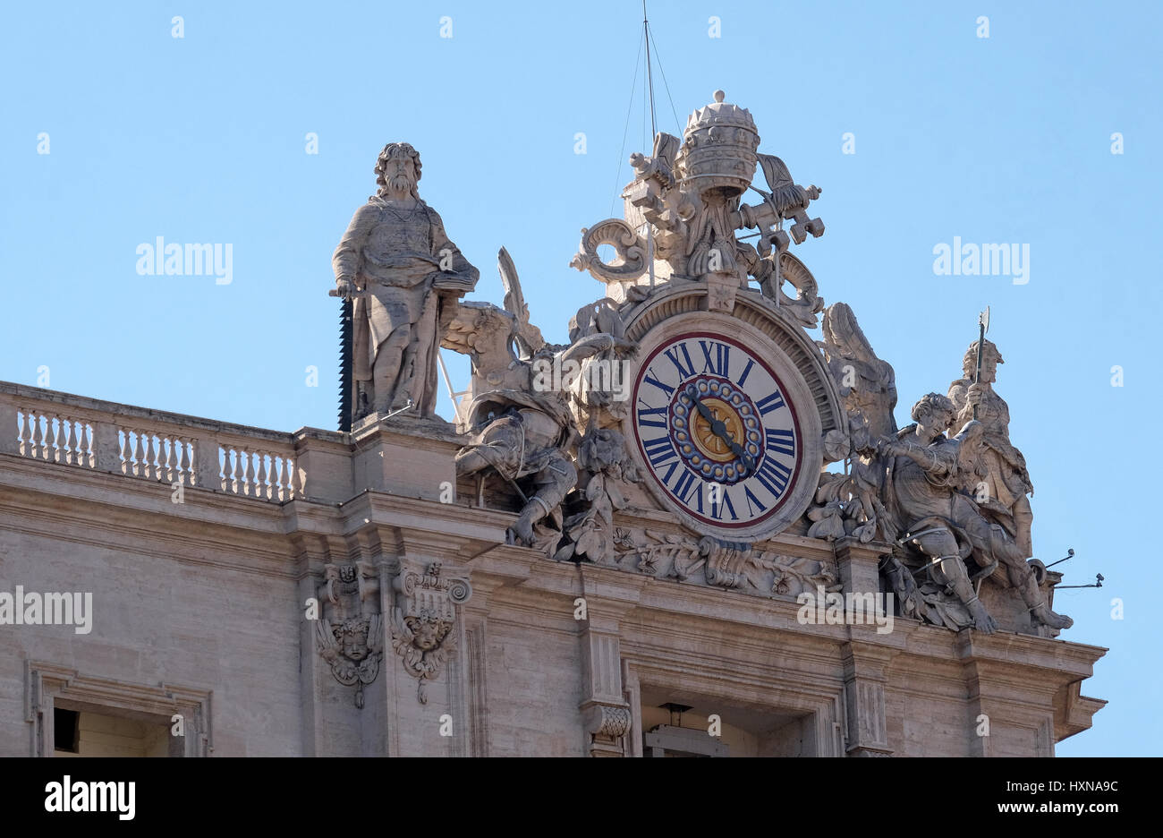Italian clock at st peters basilica hi-res stock photography and images - Alamy