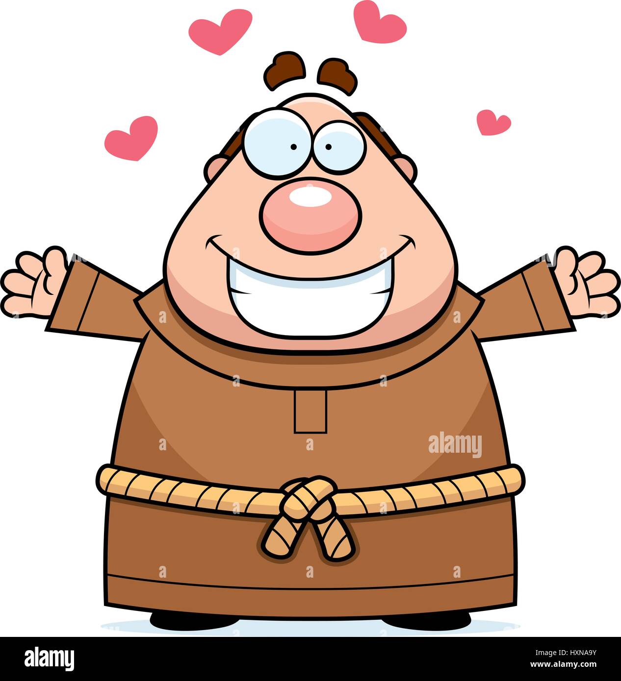 Happy monk smiling monk Stock Vector Images - Alamy