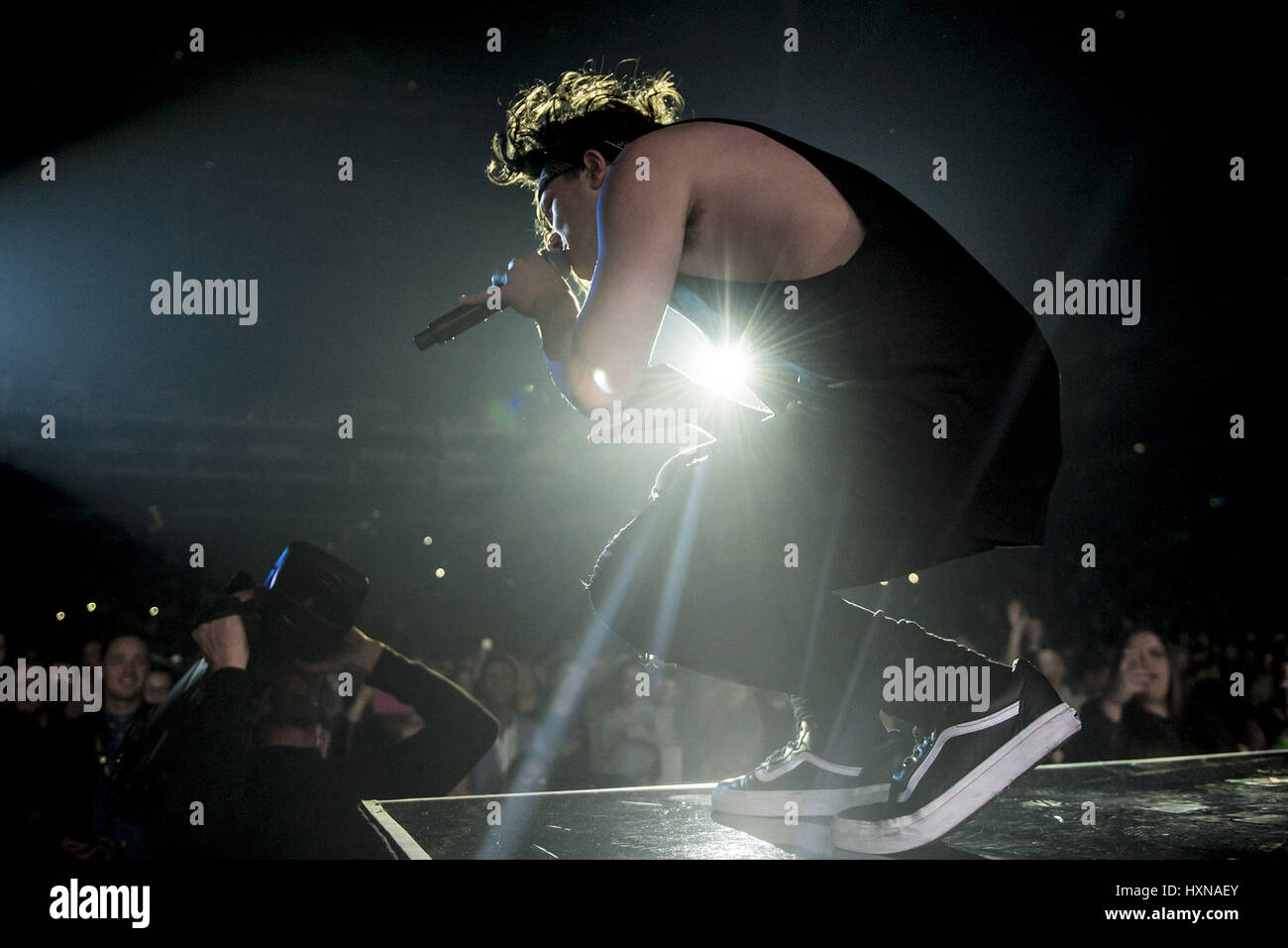 Ryan Lawrie performs during the X Factor tour at the O2 Arena, London ...