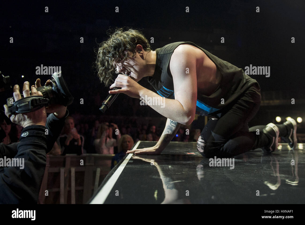 Ryan Lawrie performs during the X Factor tour at the O2 Arena, London ...