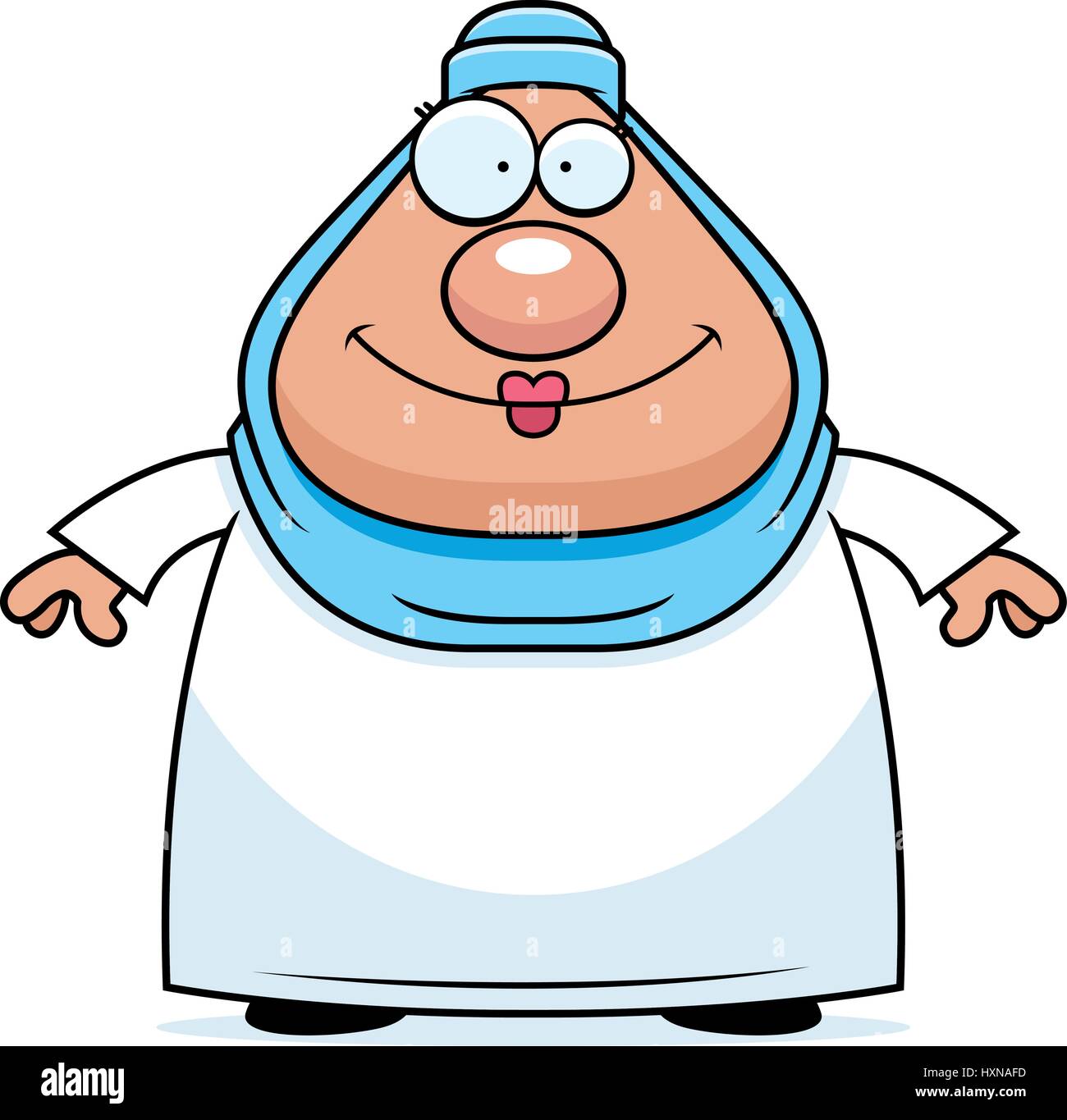 A cartoon illustration of a Muslim woman smiling Stock Vector Image ...