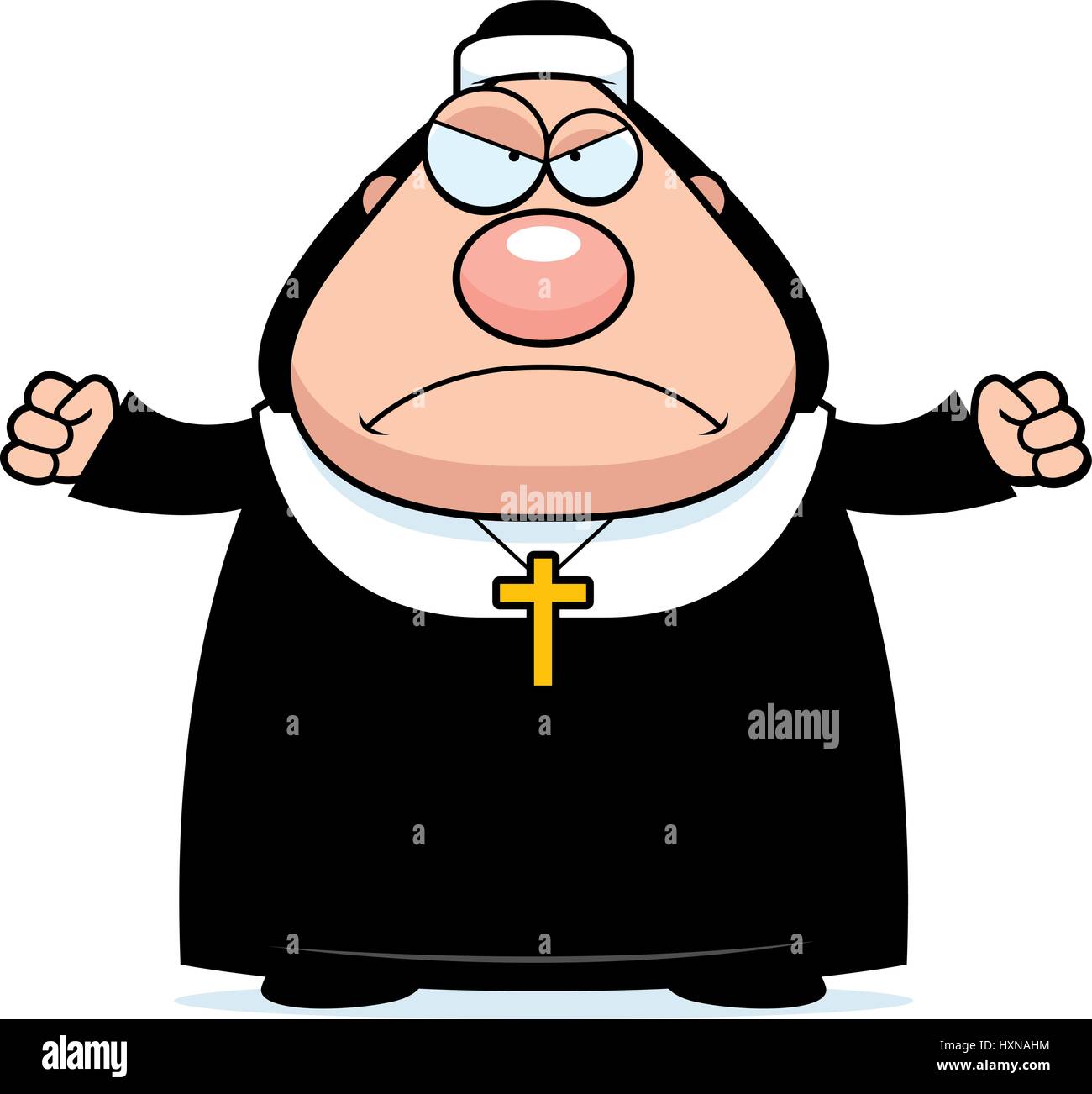 A cartoon illustration of a nun looking angry Stock Vector Image & Art ...