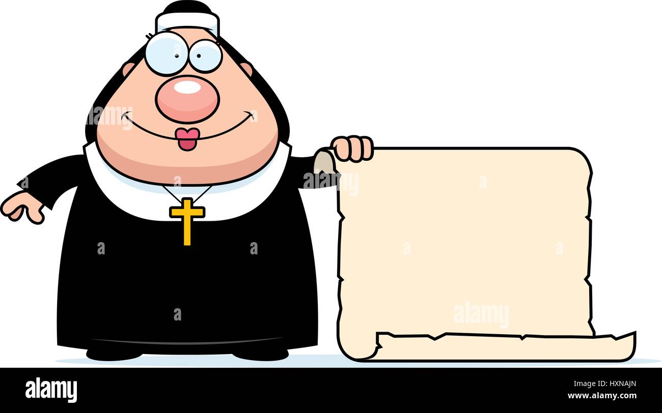 Cartoon illustration nun sign hi-res stock photography and images - Alamy