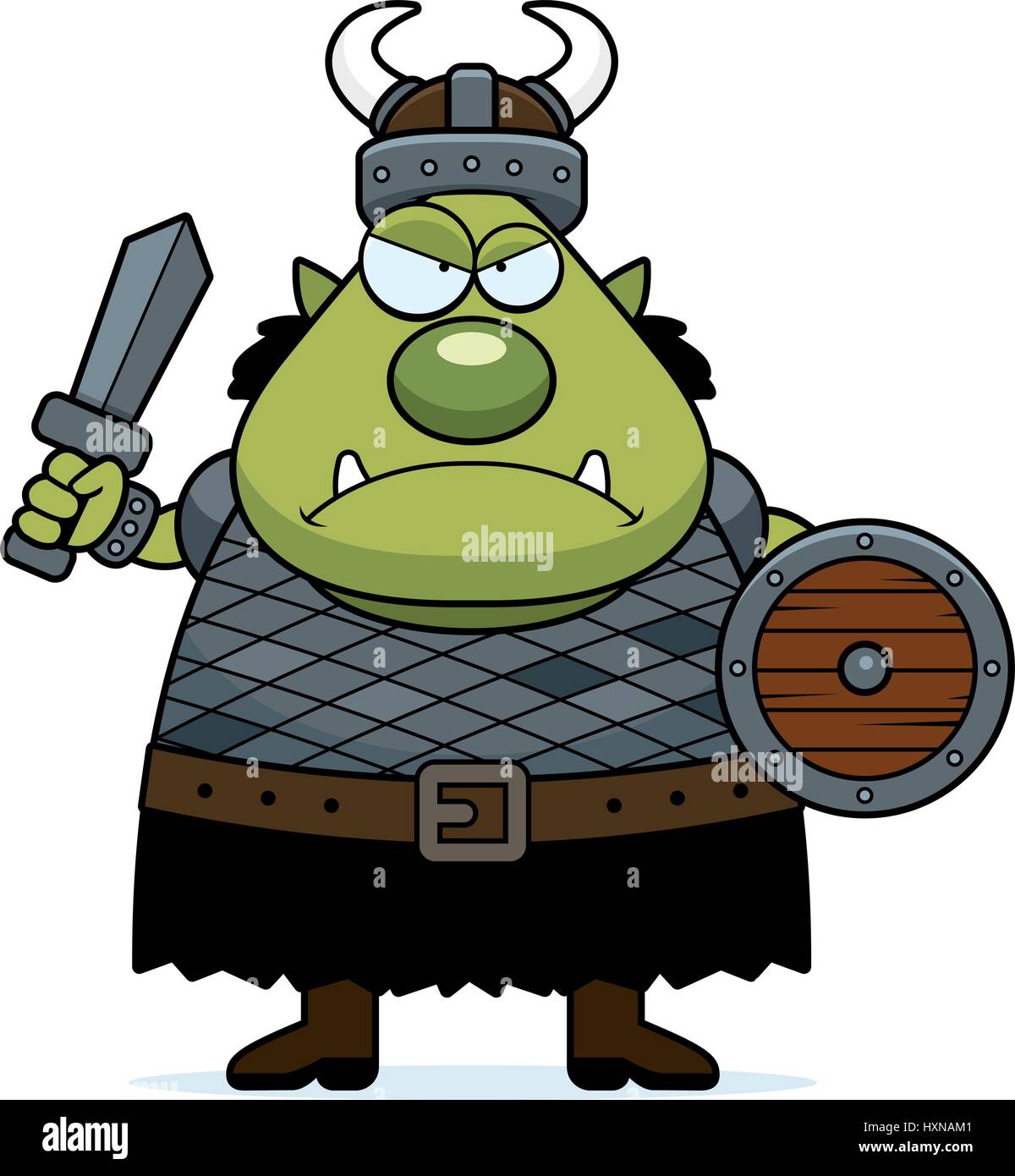 Orc warrior sword shield cartoon hi-res stock photography and images ...