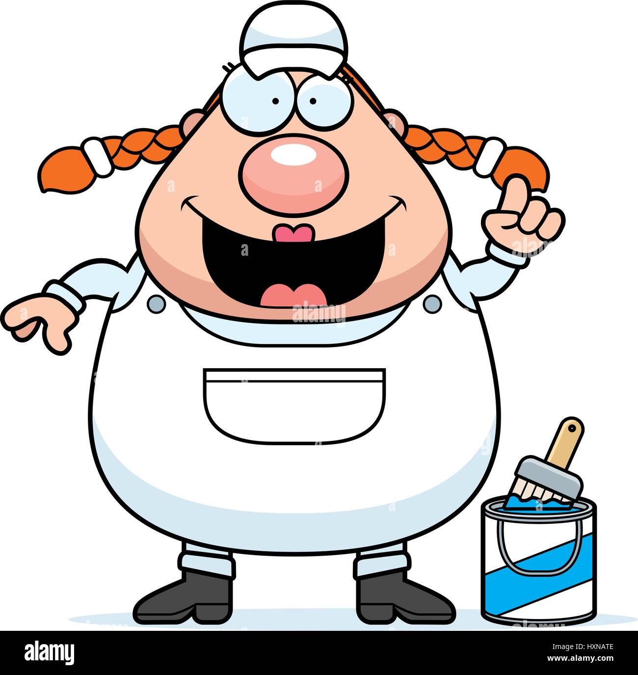 A cartoon illustration of a painter with an idea Stock Vector Image ...