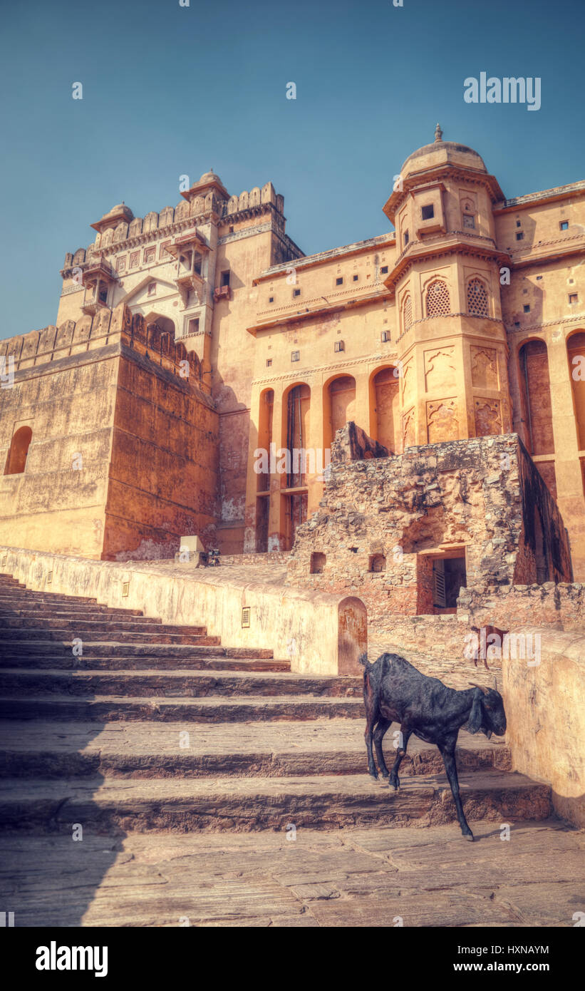 Amber Fort or Amer - fortified residence of Raja in the eponymous ...