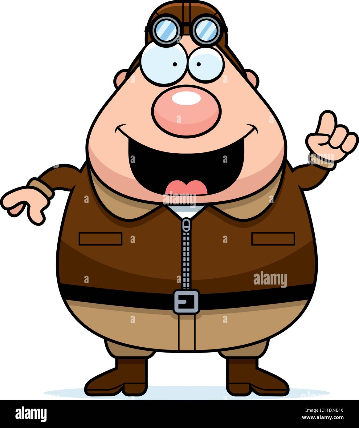 A cartoon illustration of a pilot with an idea Stock Vector Image & Art ...