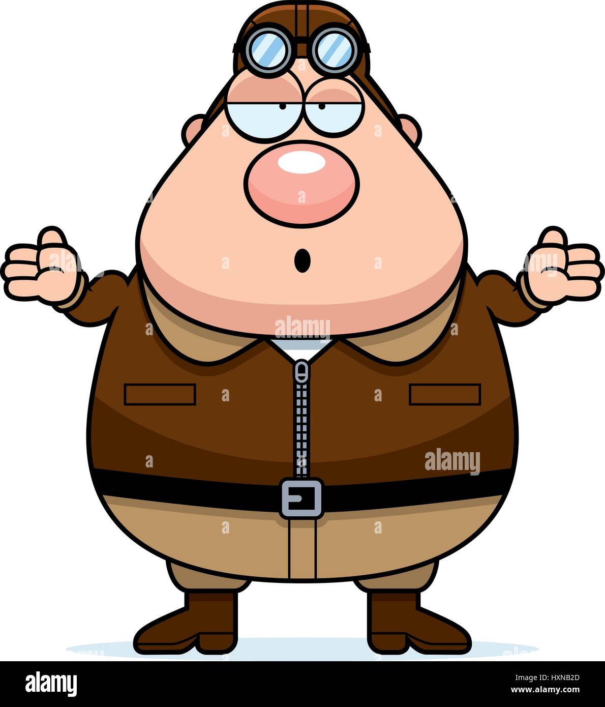 Cartoon illustration pilot looking Stock Vector Images - Alamy