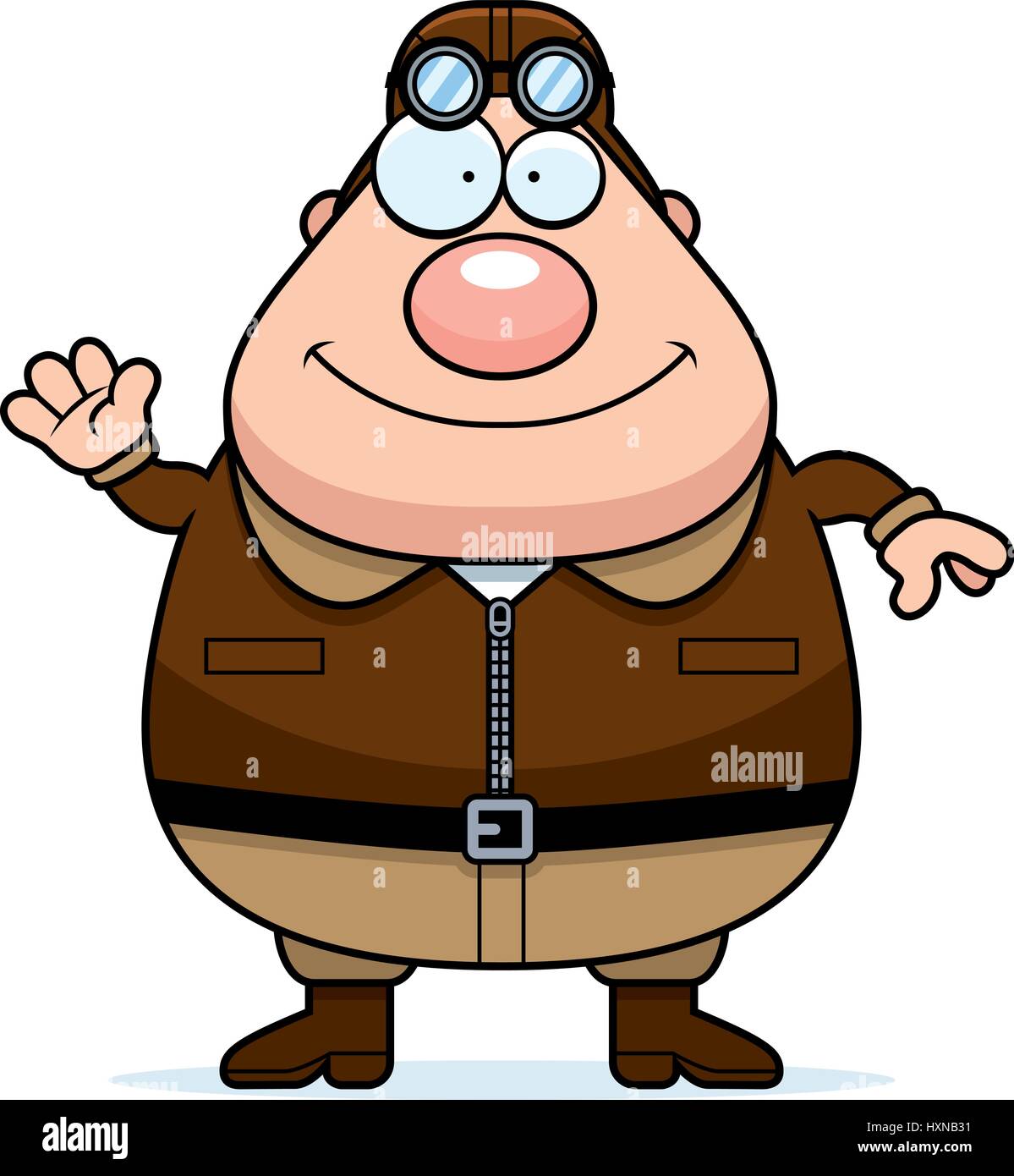 A cartoon illustration of a pilot waving Stock Vector Image & Art - Alamy
