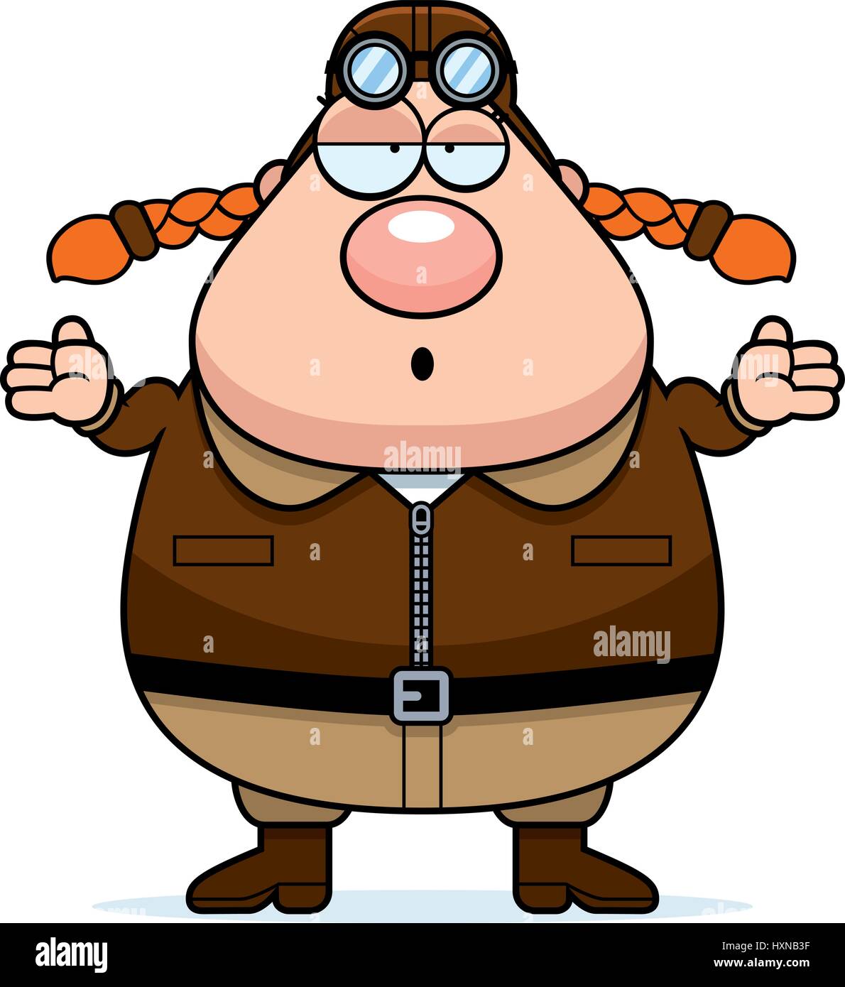 A cartoon illustration of a pilot looking confused Stock Vector Image ...