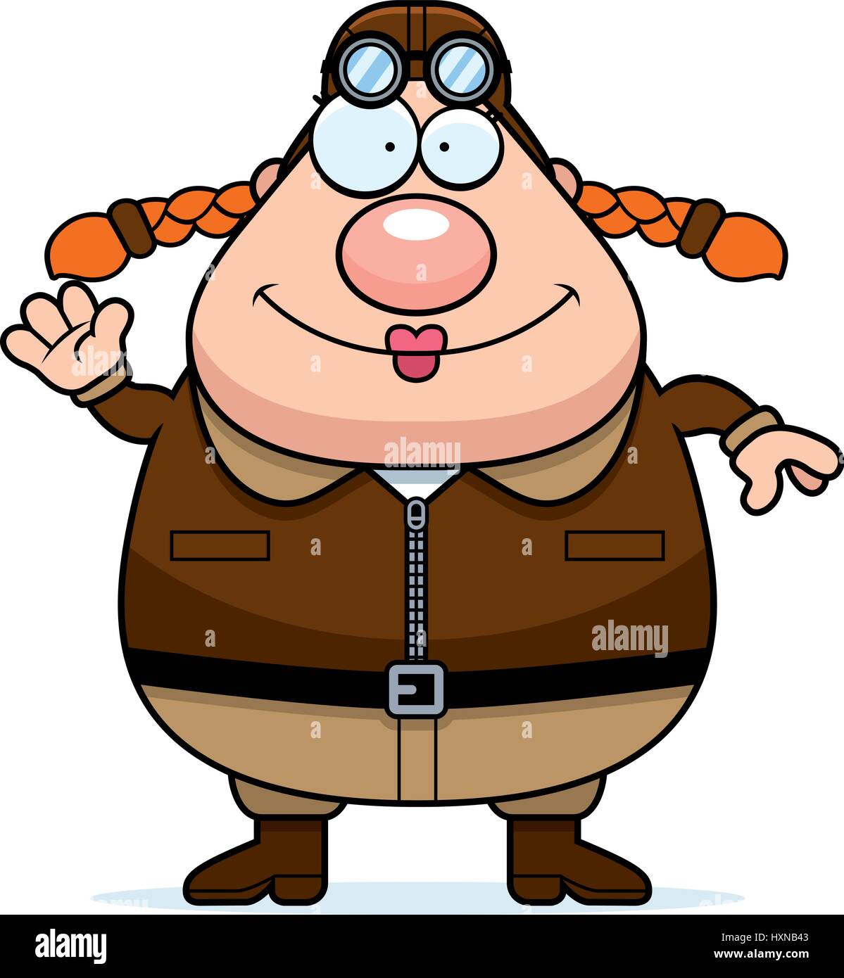 Cartoon aviator woman hi-res stock photography and images - Alamy