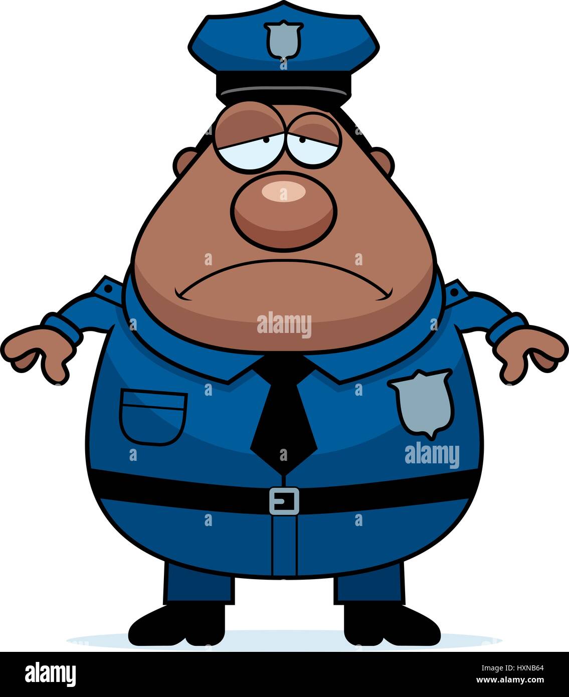 Tired police officer Stock Vector Images - Alamy