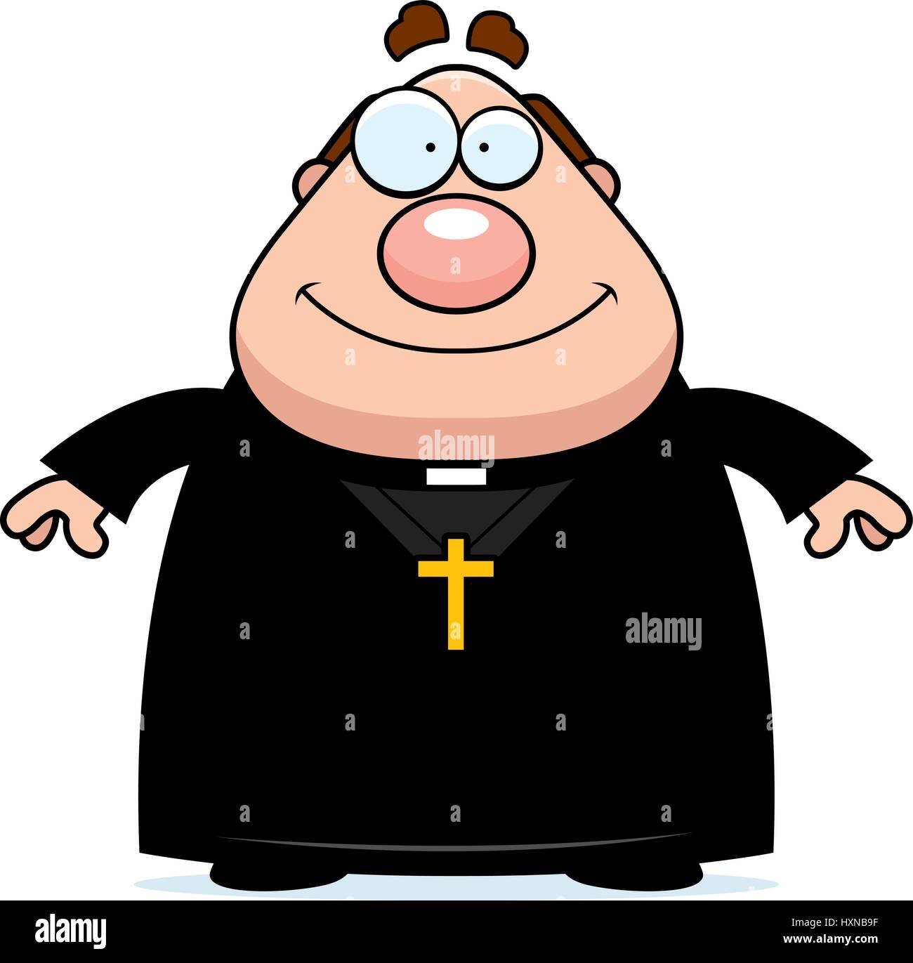 Smiling priest Stock Vector Images - Alamy