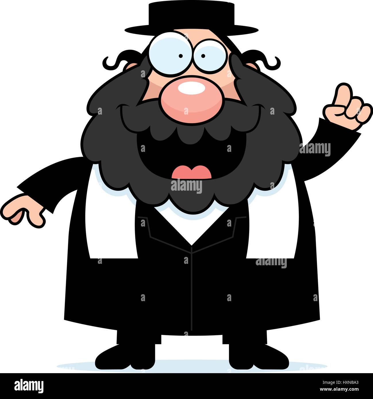 A cartoon illustration of a rabbi with an idea Stock Vector Image & Art ...