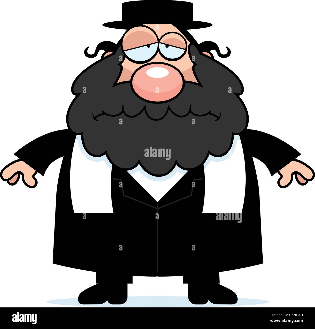 A cartoon illustration of a rabbi looking sad Stock Vector Image & Art ...