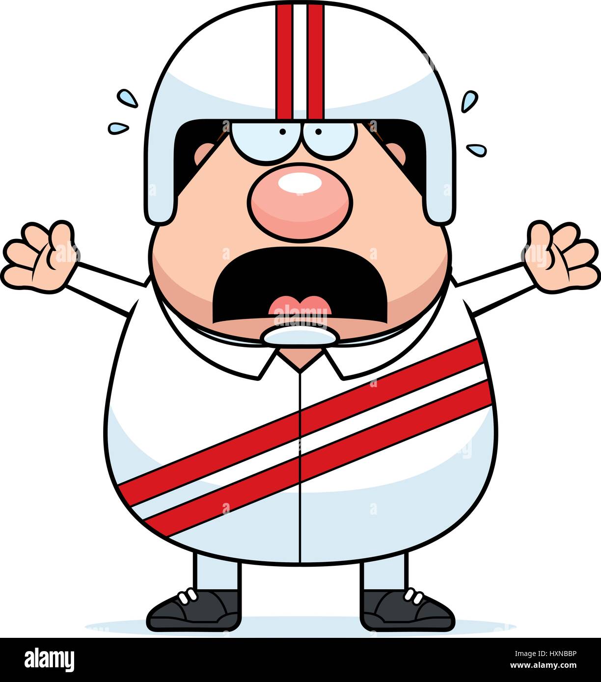 A cartoon illustration of a stuntman looking scared Stock Vector Image ...