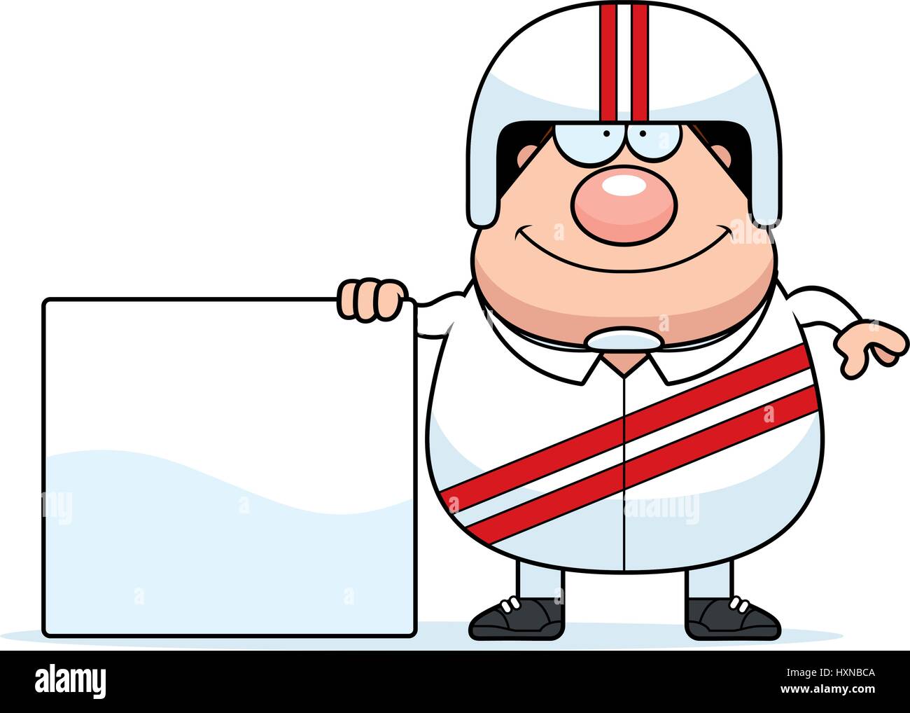 A cartoon illustration of a stuntman with a sign Stock Vector Image ...