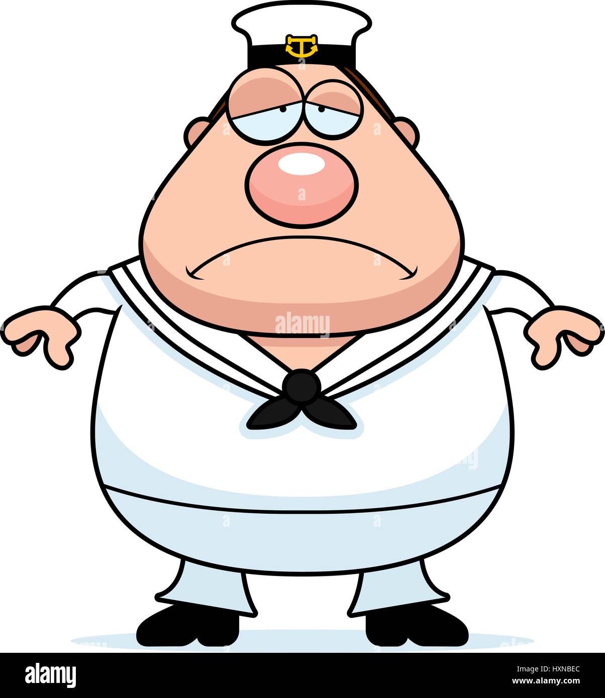 A cartoon illustration of a sailor looking sad Stock Vector Image & Art ...