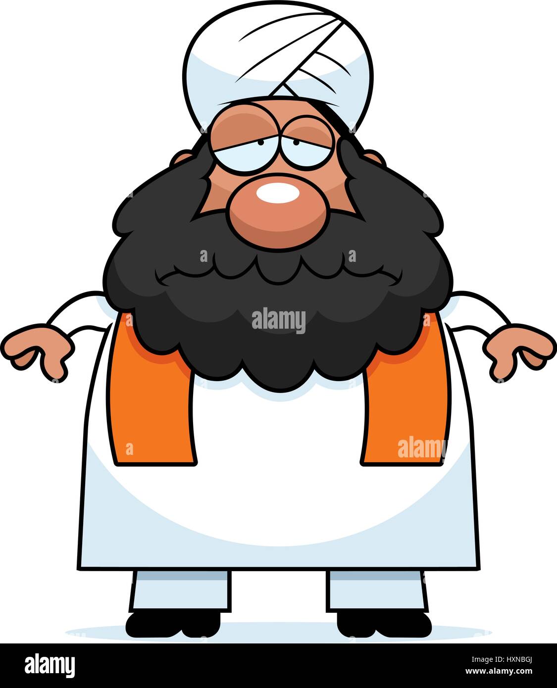 A cartoon illustration of a Sikh looking sad Stock Vector Image & Art ...