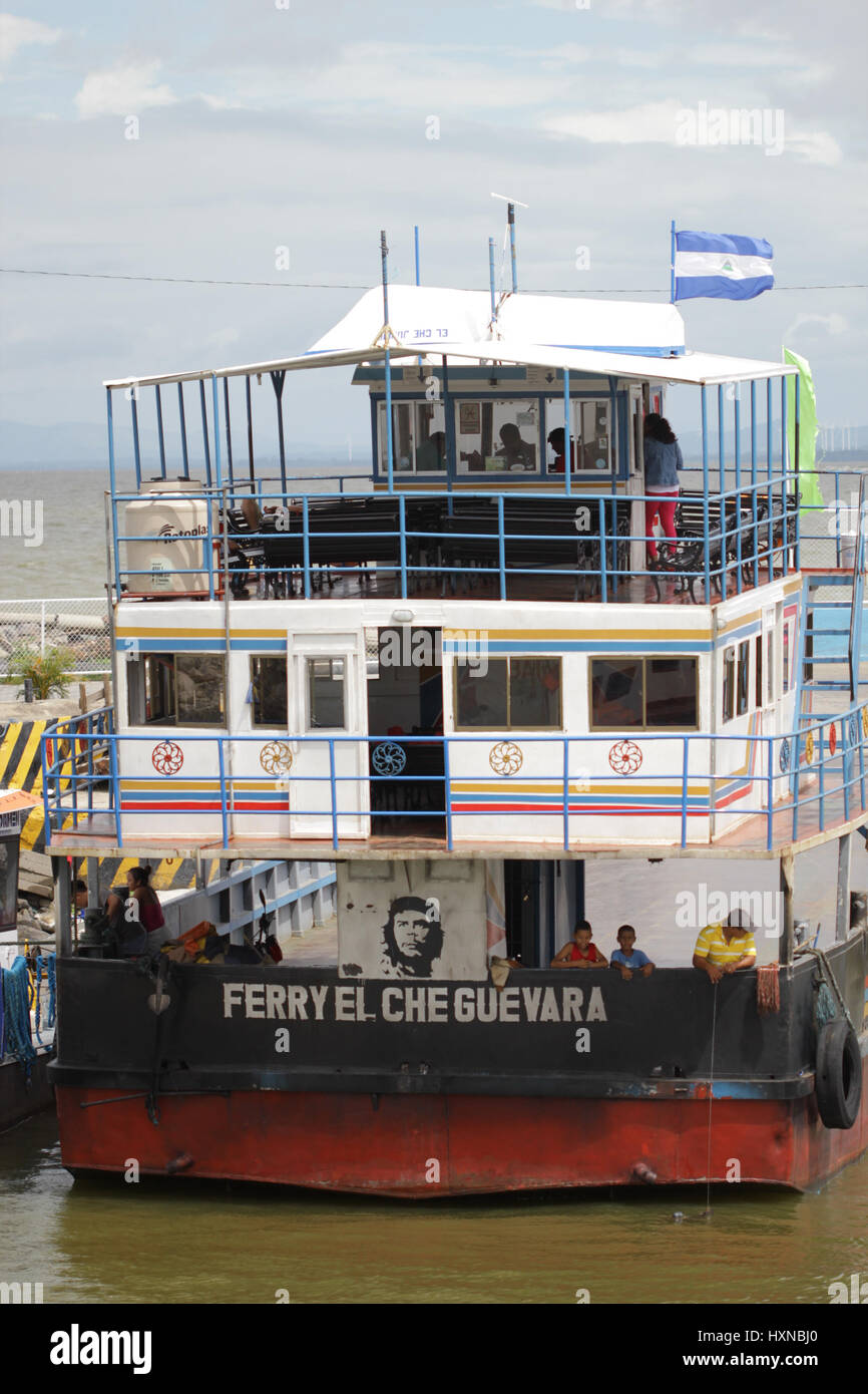 Ferry with passengers on water Stock Photo - Alamy